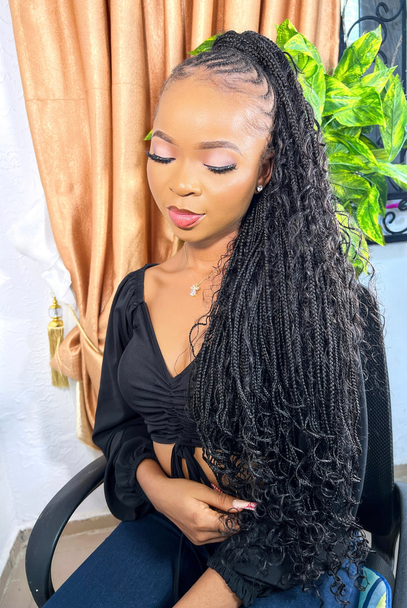 Ponytail | Boho Braids Ponytail Wig | Blvck Hair NG – Blvck hair